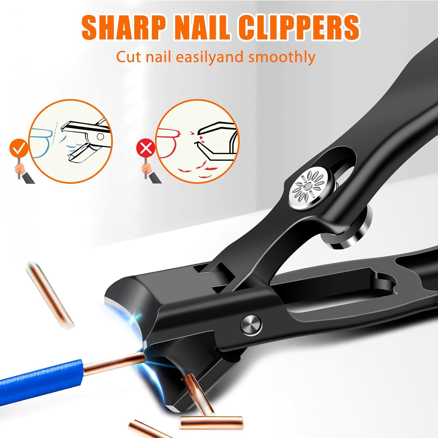 JINYUN-Nail Clippers for Men Seniors Thick Toenails, Stocking Stuffers ...