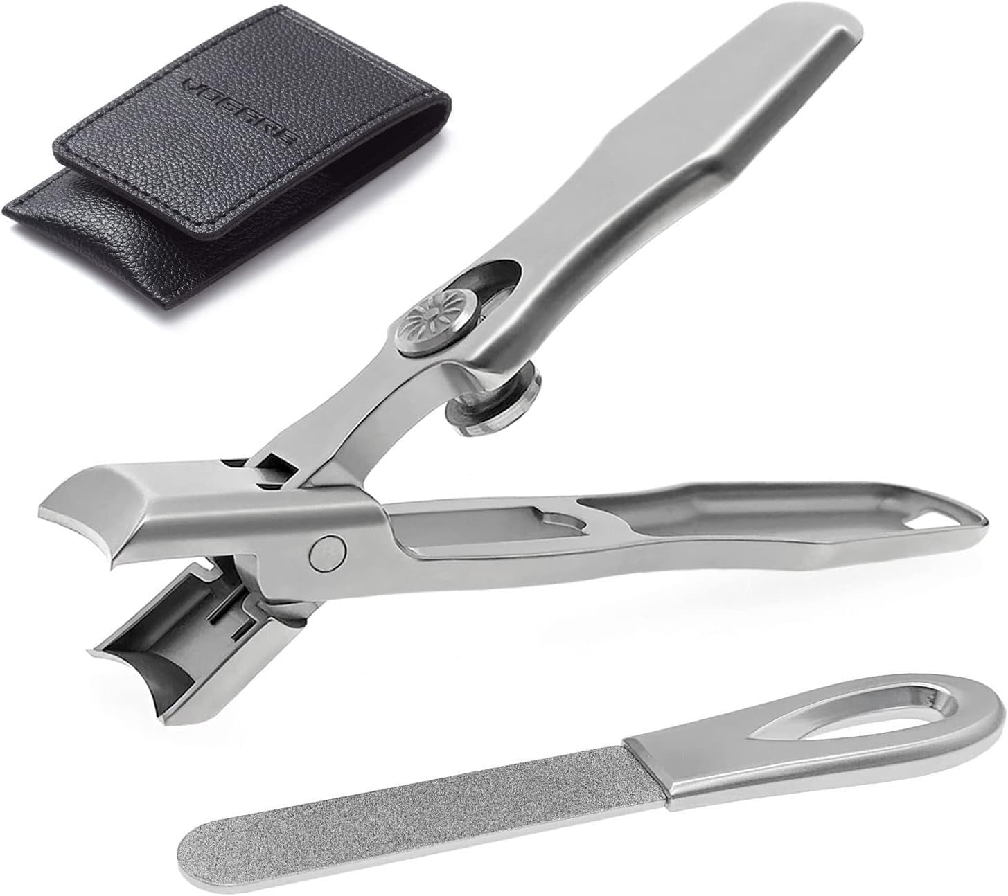 JINYUN-Nail Clippers for Men Thick Nails, Large Wide Jaw Opening Long ...