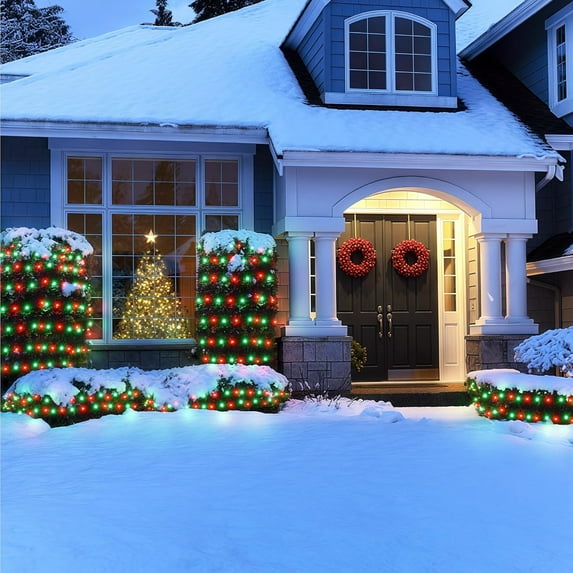 JINYUN-Outdoor Christmas Lights 200 LED 8.4ft x 5.2ft Christmas Net ...