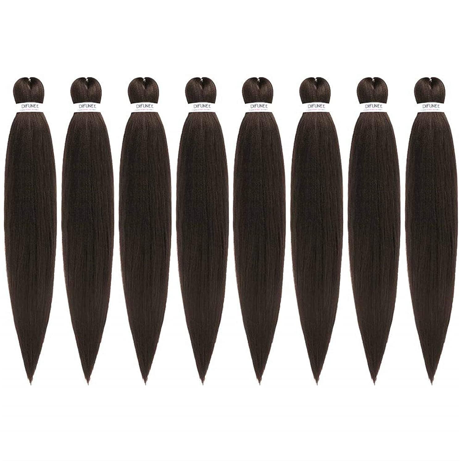 JINYUN-Pre-stretched Braiding Hair - 22 Inch 8 Packs Light Brown Long ...