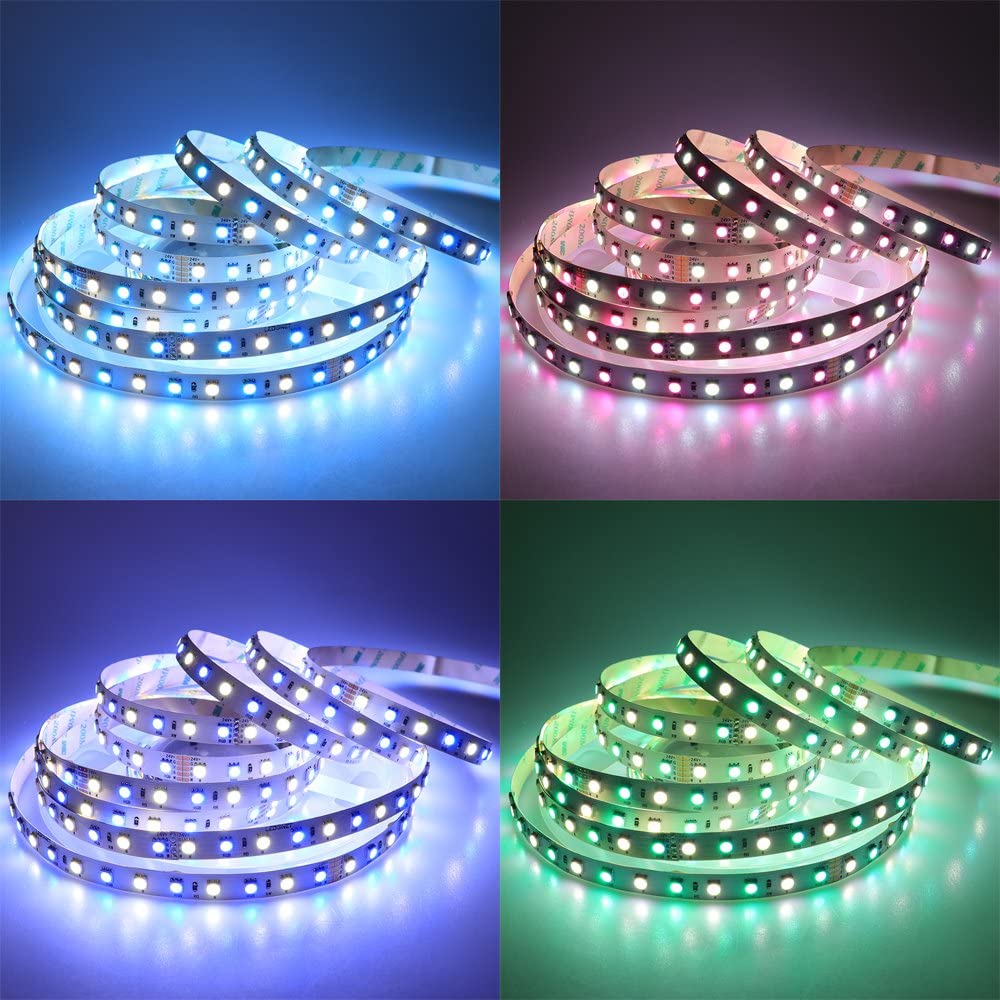 JINYUN-SMD 5050 24V RGB+Cold White(6000K-6500K) LED Strip Lights Super ...