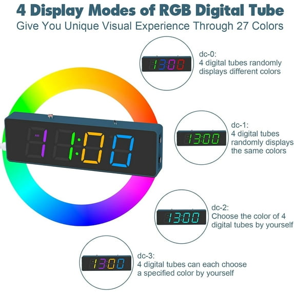 JINYUN-Soldering Practice Kit, DIY 4-Digit Digital Alarm Clock with RGB ...