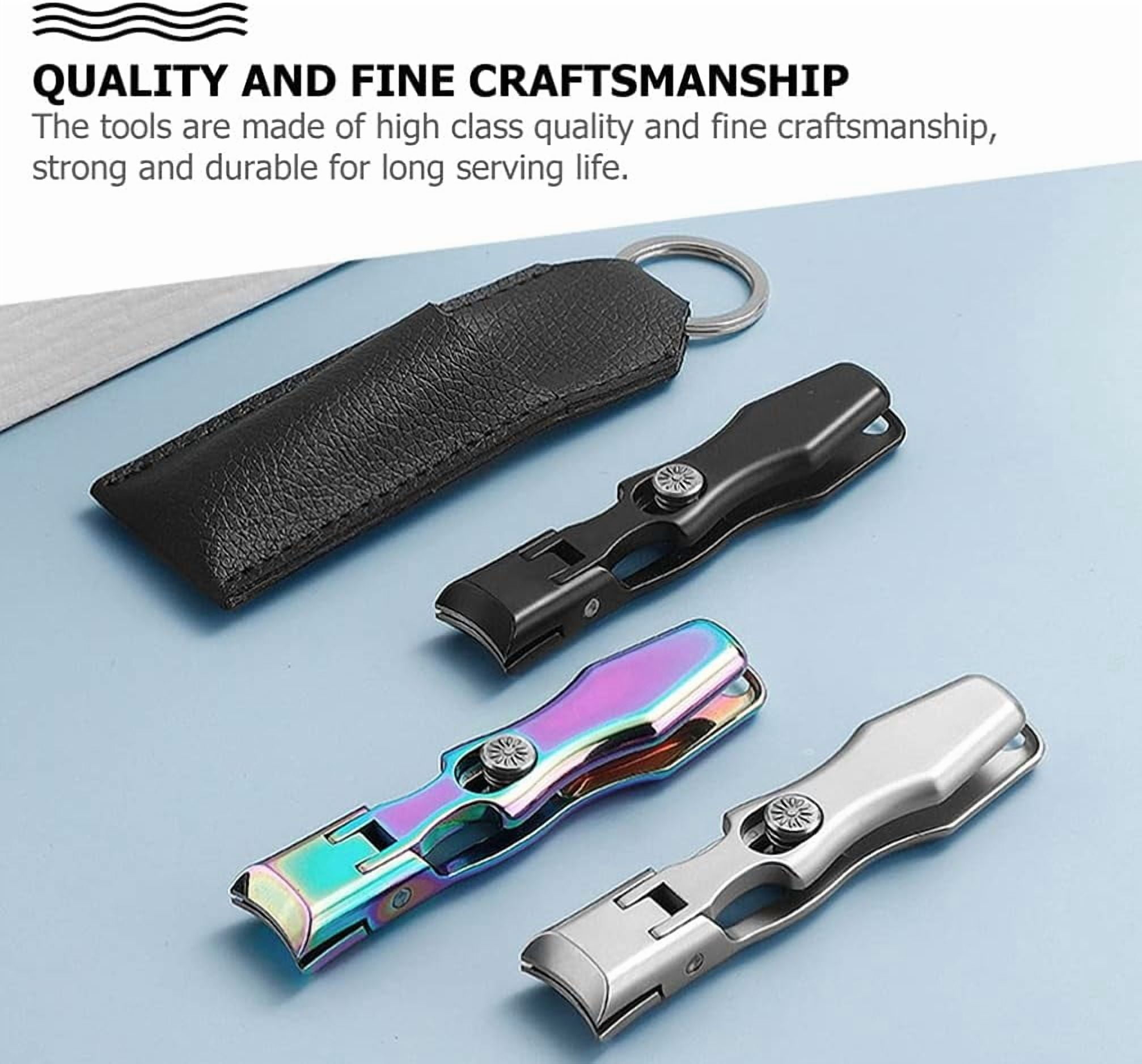 JINYUN-Stainless Steel Nail Clippers Self-Locking Folding Nail Trimming ...