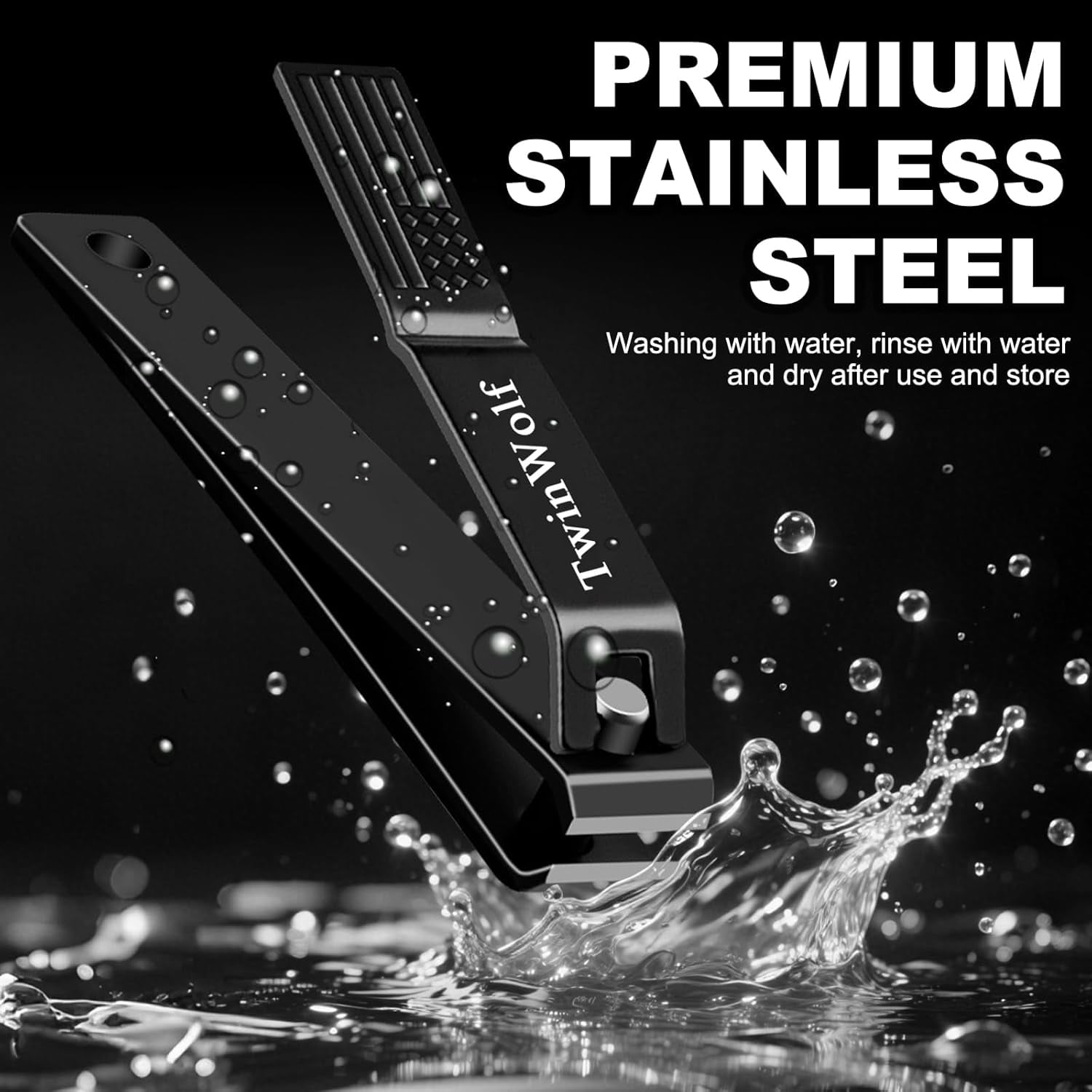 JINYUN-TwinWolf Nail Clippers Set, Ultra Sharp Sturdy Fingernail and ...