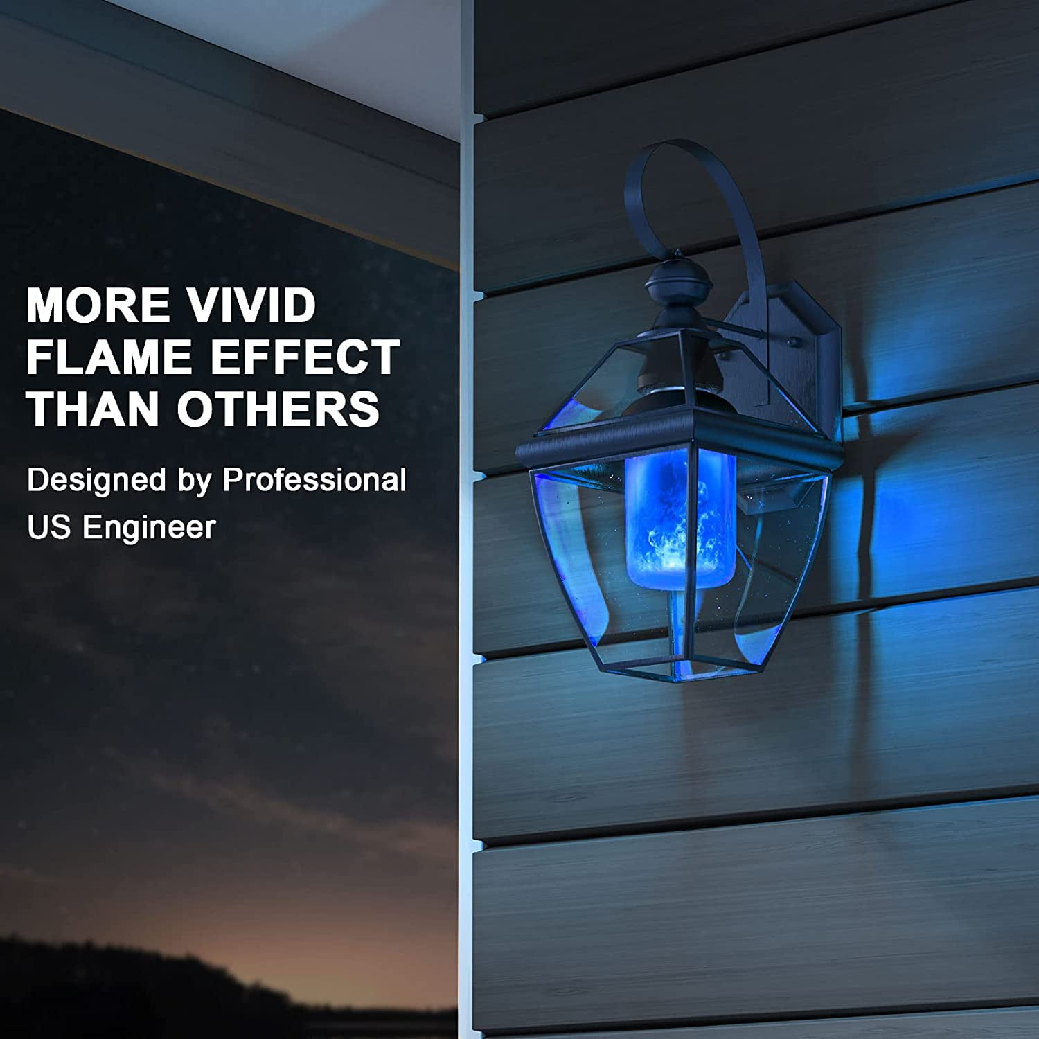 JINYUN-【Upgraded】 LED Flame Light Bulbs, 4 Modes Flickering Light Bulbs ...