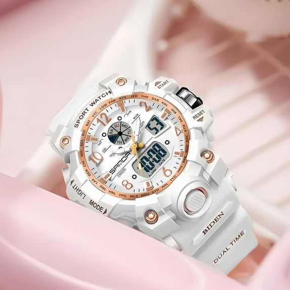 JINYUN-Womens Digital Sports Watch 5ATM Waterproof Watch LED Light ...