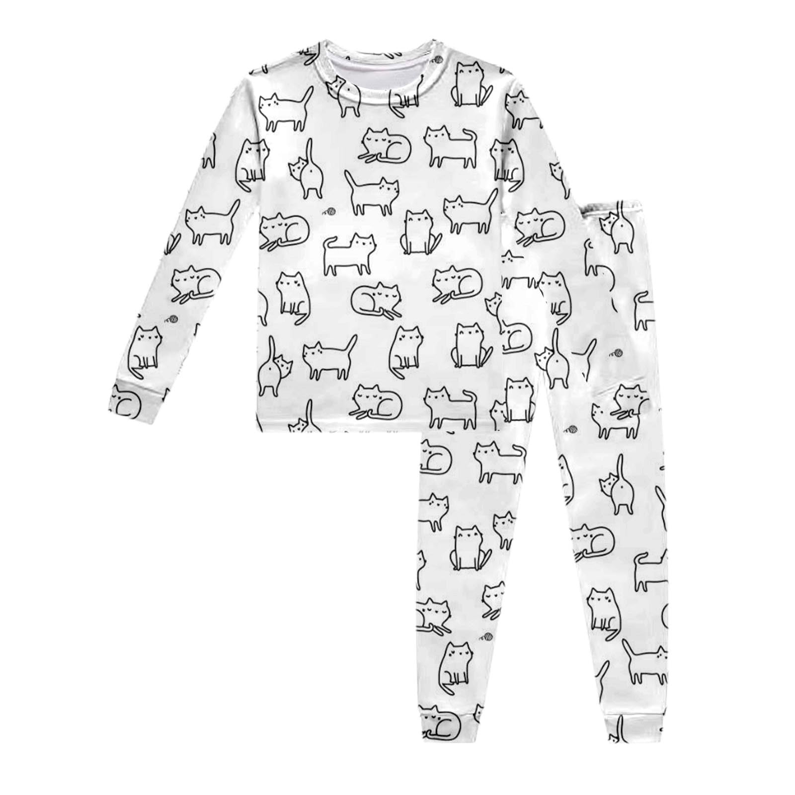 Jamsmile Girls Pajamas Children Tops + Trousers Diy Paint Set Home Wear ...