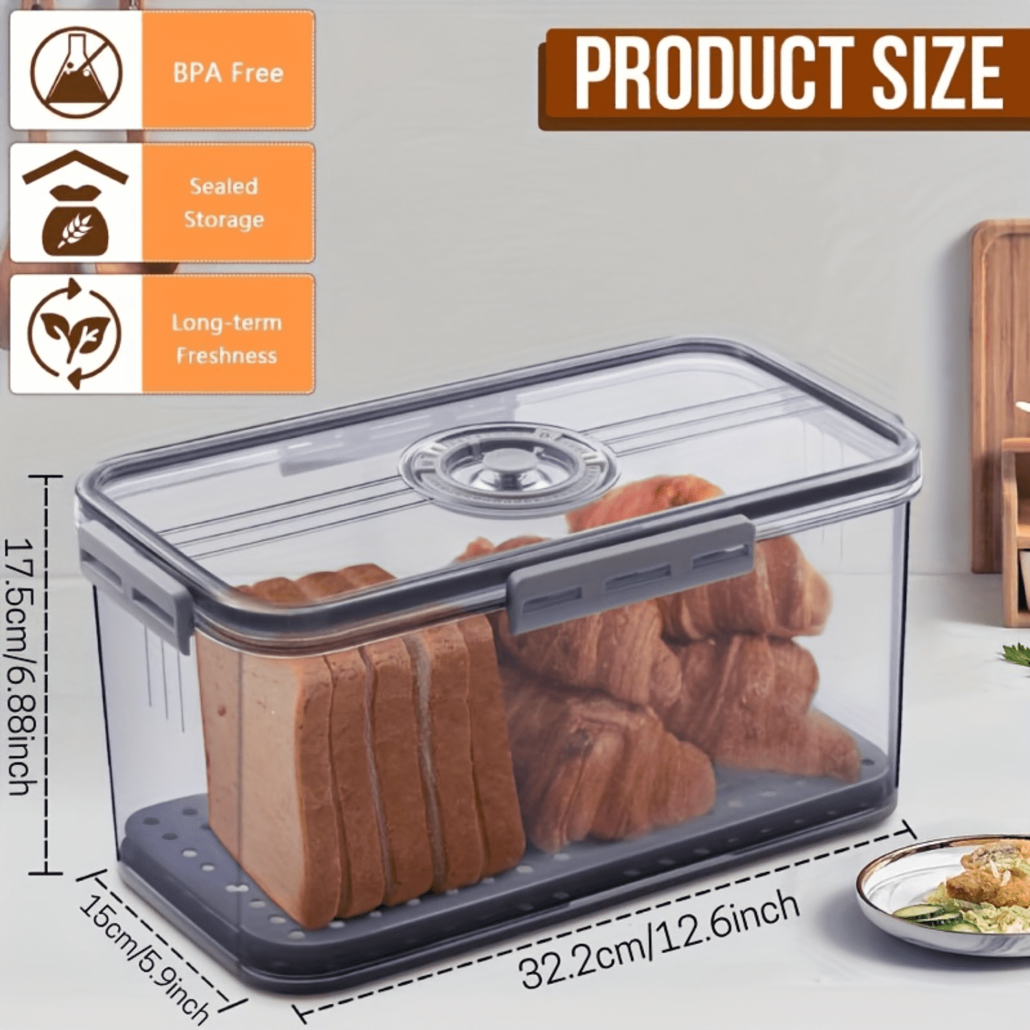 JINZHMQWL Leak-Proof Reusable Bread Box with Lid - Essential Kitchen ...
