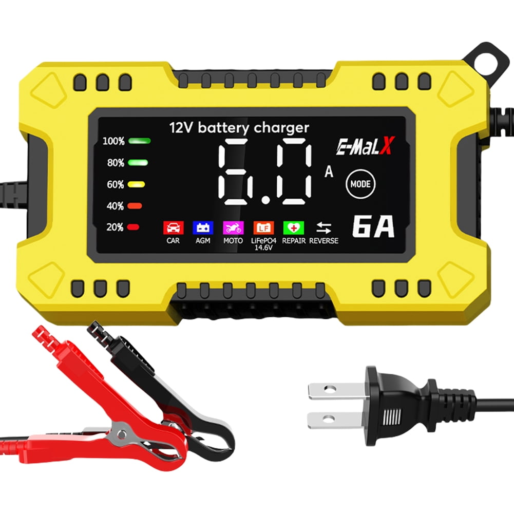 JINZJ Car Accessories, 12V 6A Car Battery Charger for Auto Motorcycle ...