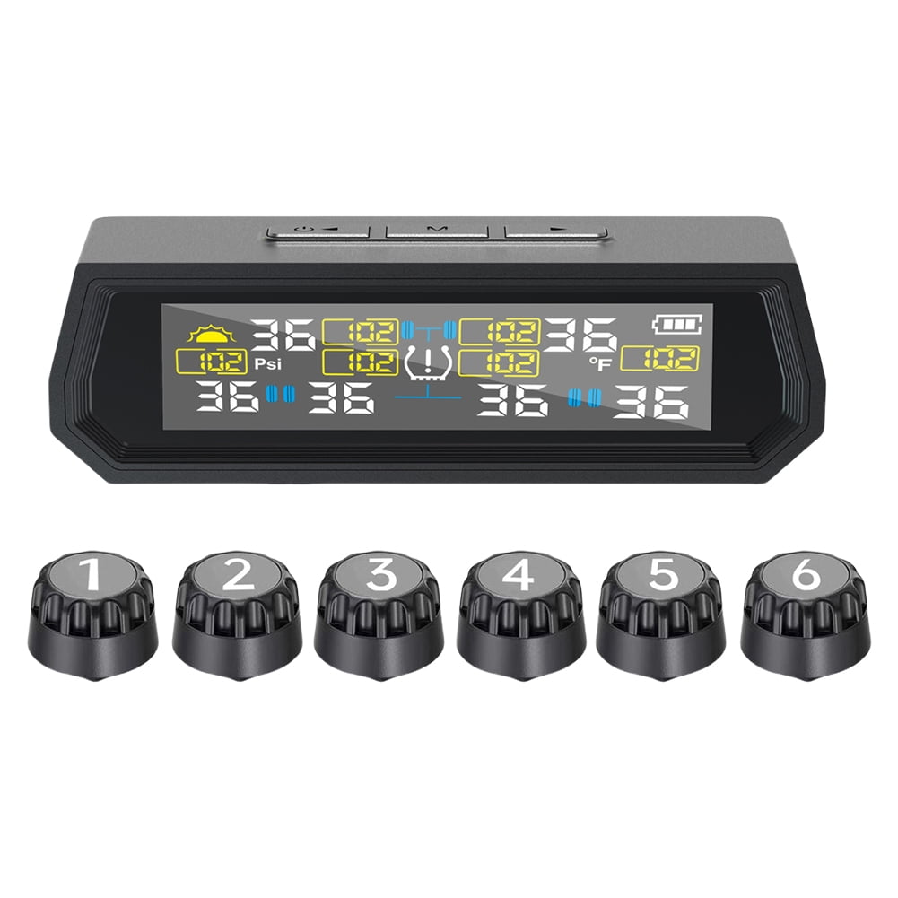 JINZJ Car Accessories, Tire Pressure Monitoring System With 6 Sensors ...