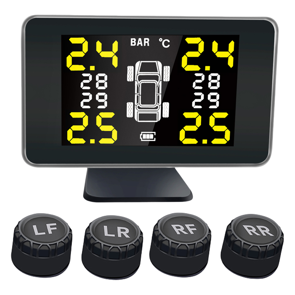JINZJ Car Accessories, Usb Tire Pressure Monitoring System With 4 ...