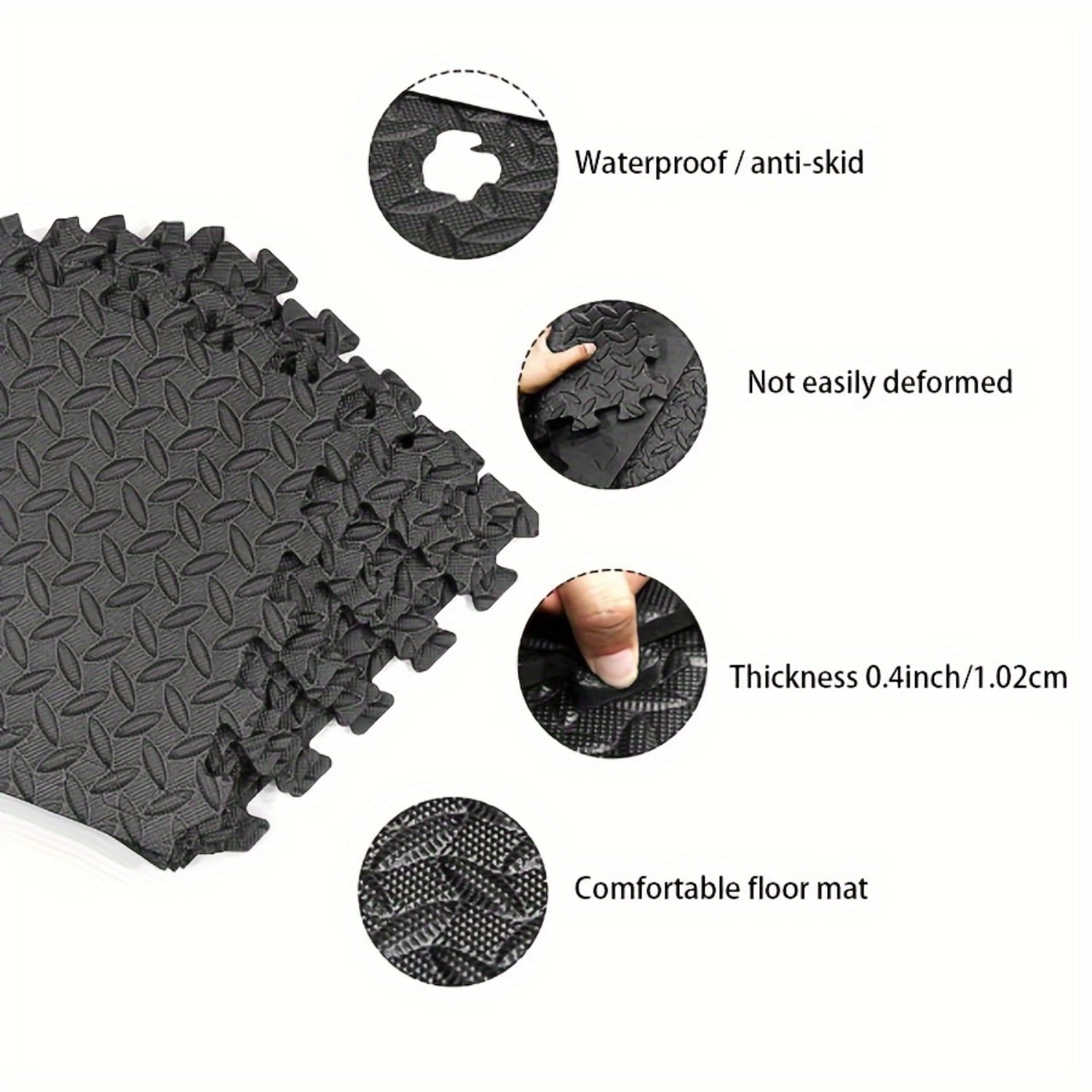 JINZYQ Enhanced Premium 10mm Shock Absorbing Floor Soundproofing Pads ...