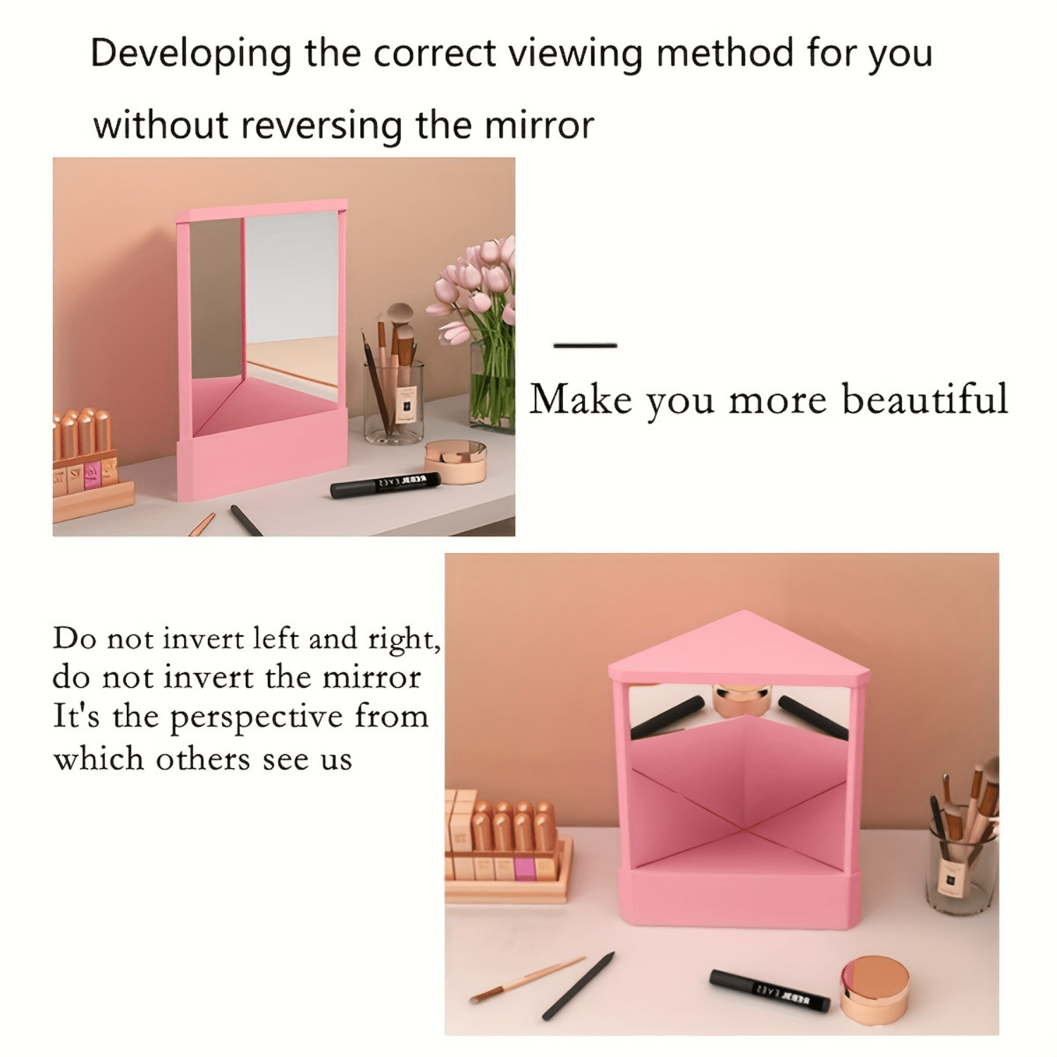 JINZYQ Ideal for home and dorm use this non-reversing desktop makeup ...