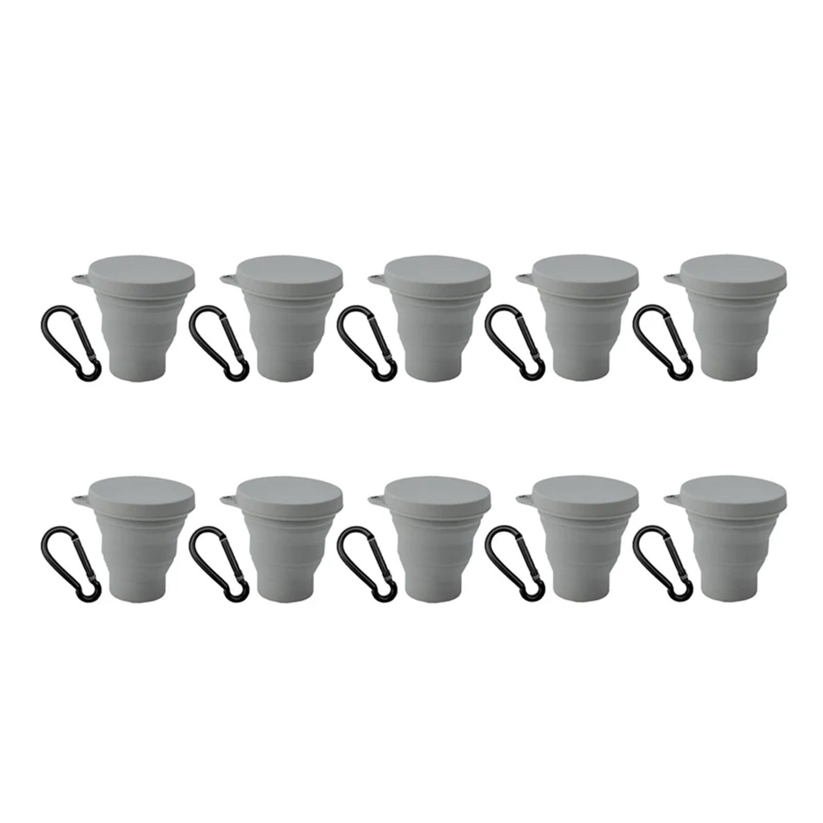 JINpf 10Sets 180ML Folding Cup Mini Retractable Cup Silicone Portable ...