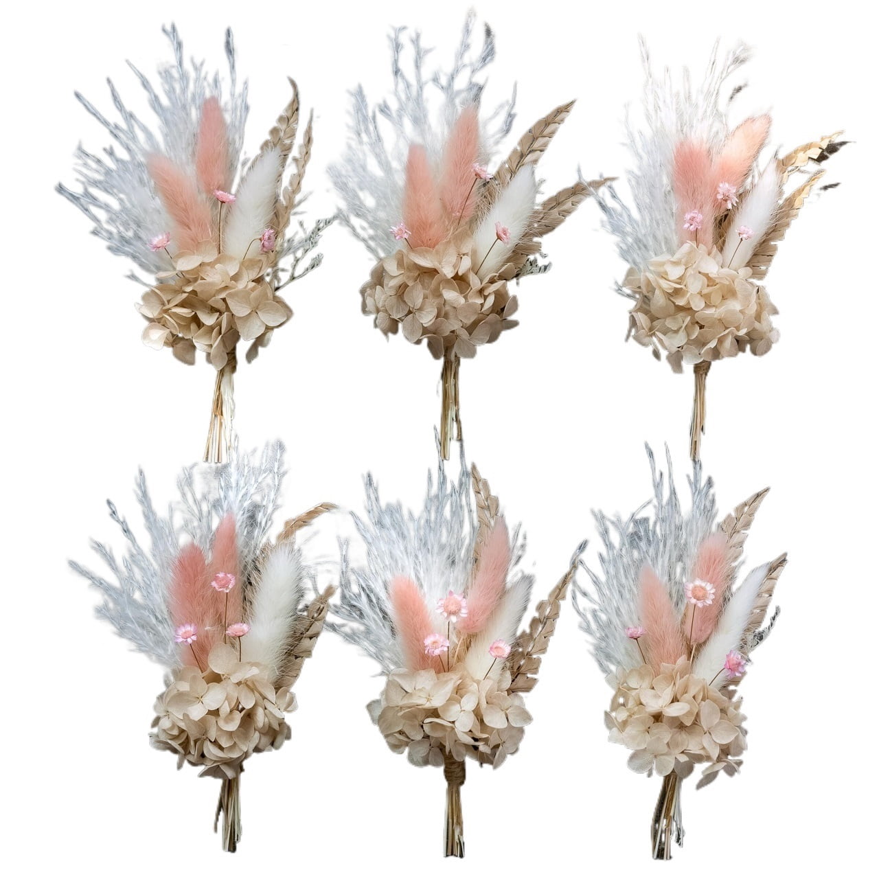 JINpf Miniature Dried Flower Bouquet , Small Dried Pampas Grass, Small ...