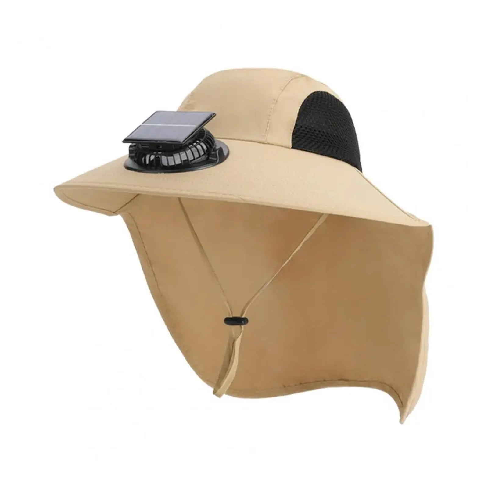 JINpf Solar Fan Hat Wide-Brimmed Fishing Hat with Dual-Power Fan Design ...