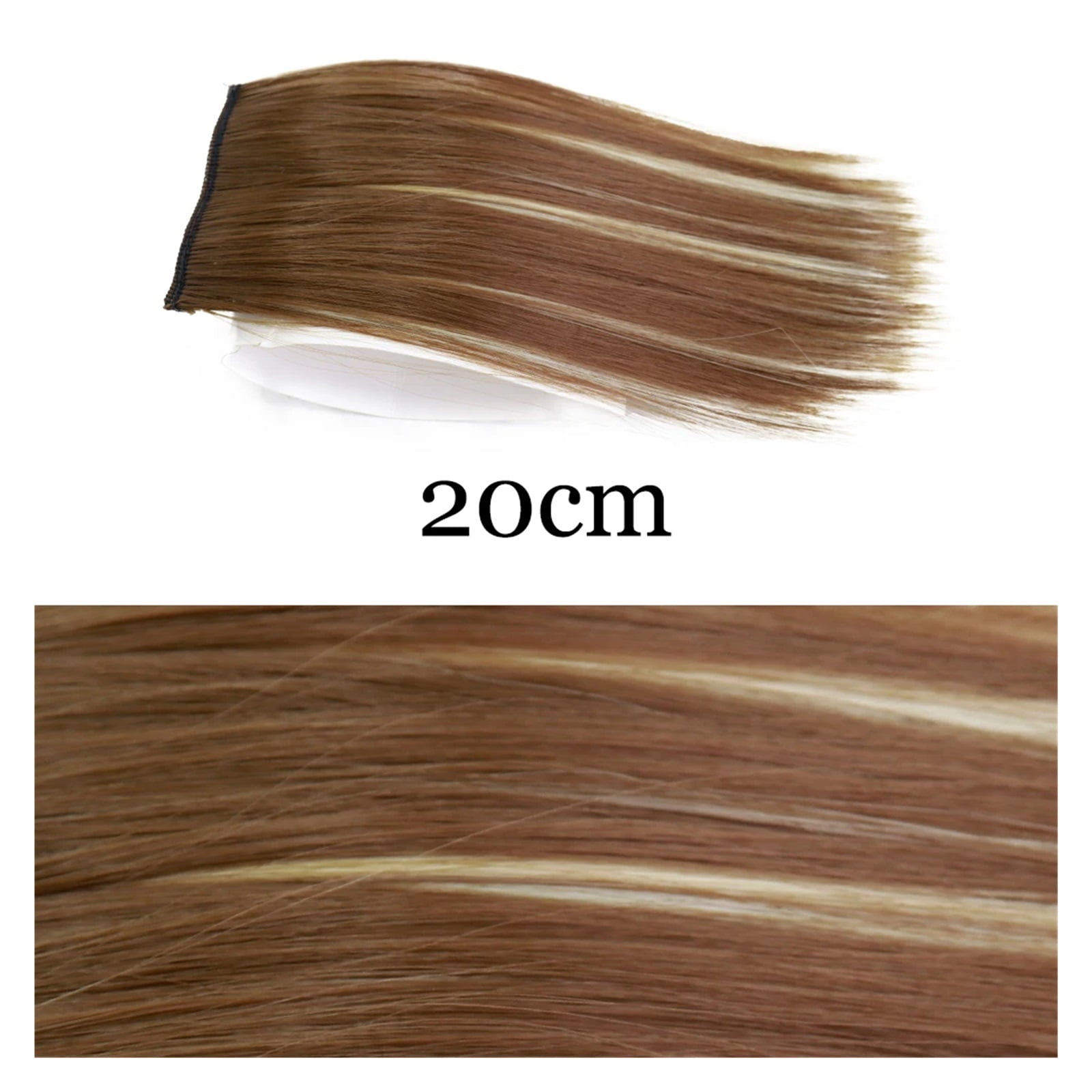 JINpf Synthetic Invisable Straight Hair Pads Clip In One Piece 2Clips ...
