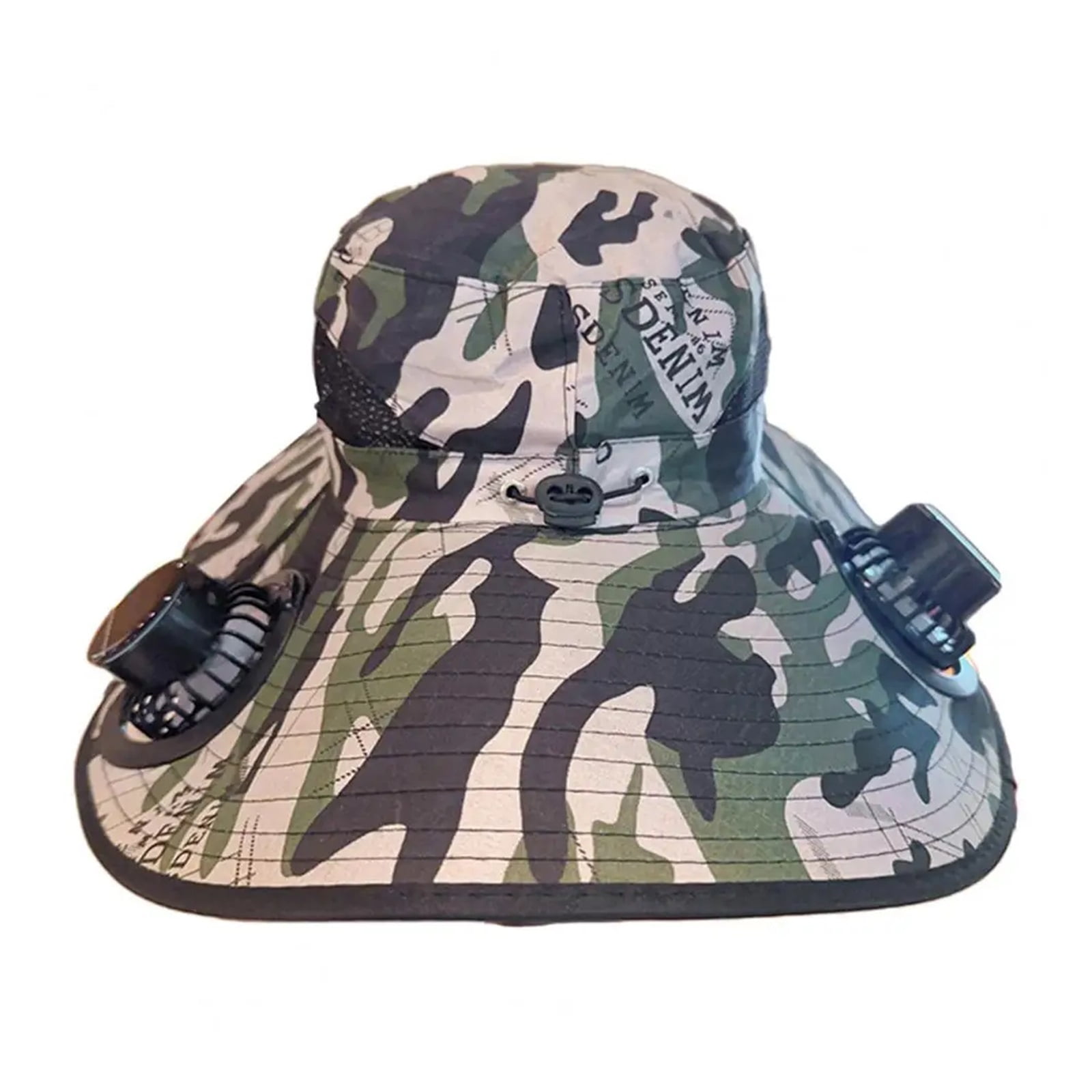 JINpf UV Protection Sun Hat with Solar Fan Adjustable Camouflage Wide ...