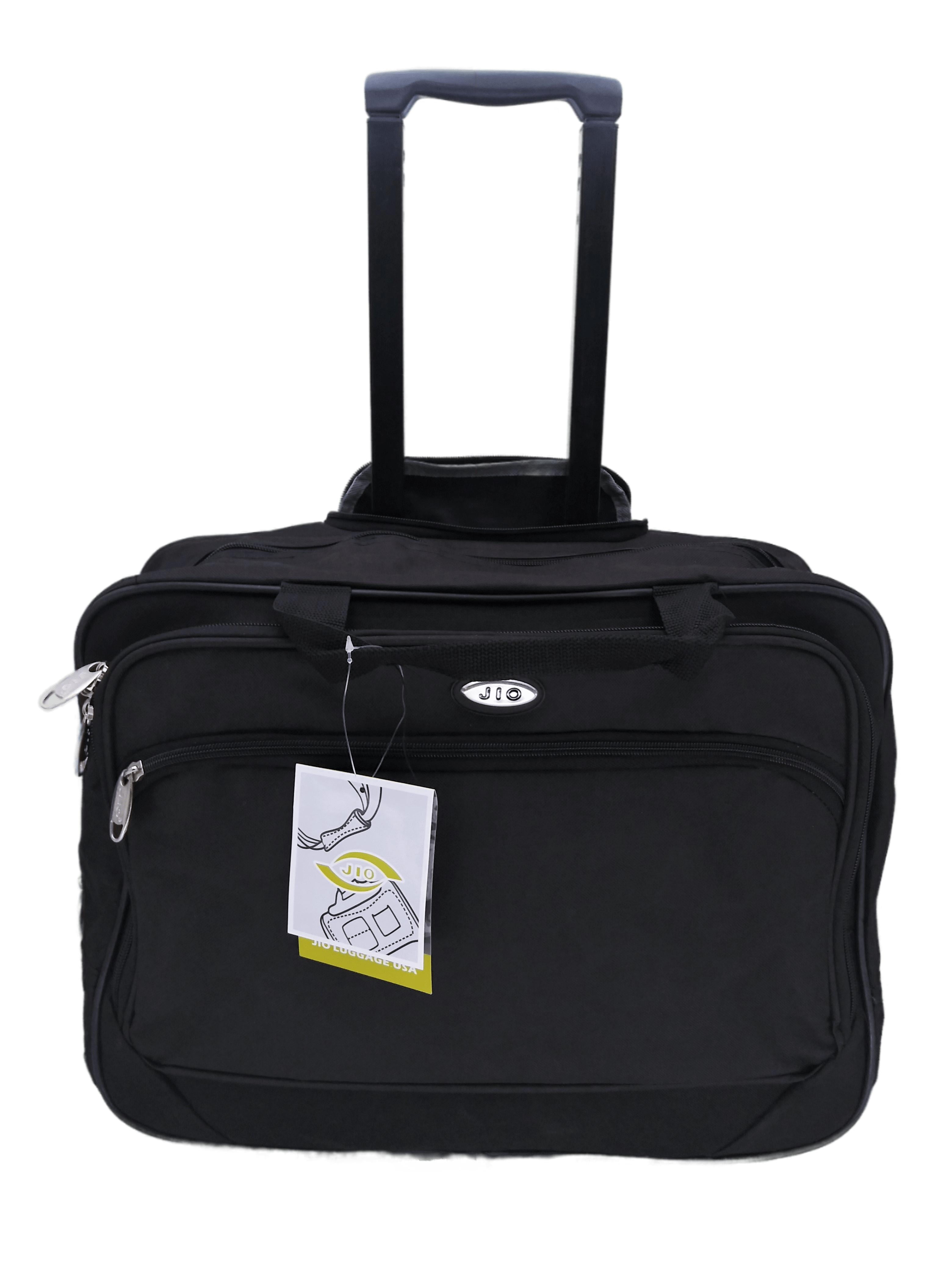 JIO 18'' Black Rolling Travel Luggage Case with Wheels and Carry Handle ...