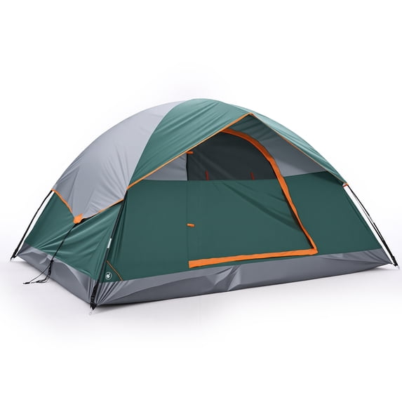 JIOABL 4 Person Dome Camping Tent with Rainfly, Waterproof Polyester ...