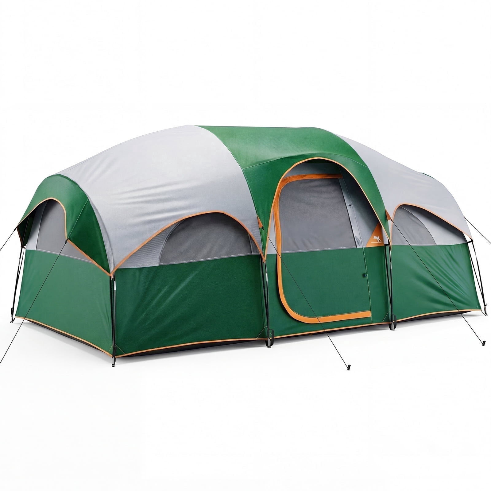 JIOABL 8 Person Camping Tent with Room Divider, Waterproof Polyester ...