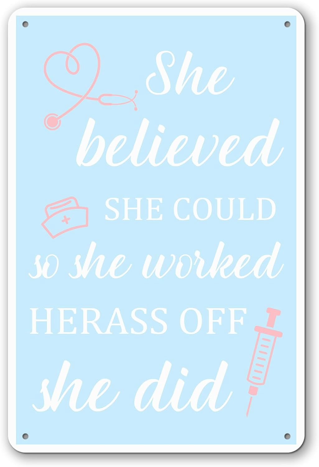 JIOMULIG Nurse Graduation Gifts for Women Nurse RN Tin Sign Thank You ...
