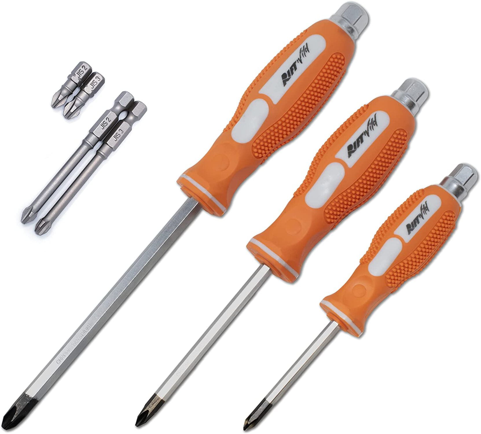 JIS (Japanese Industrial Standard) 7-Piece JIS Driver Set Includes (3 ...