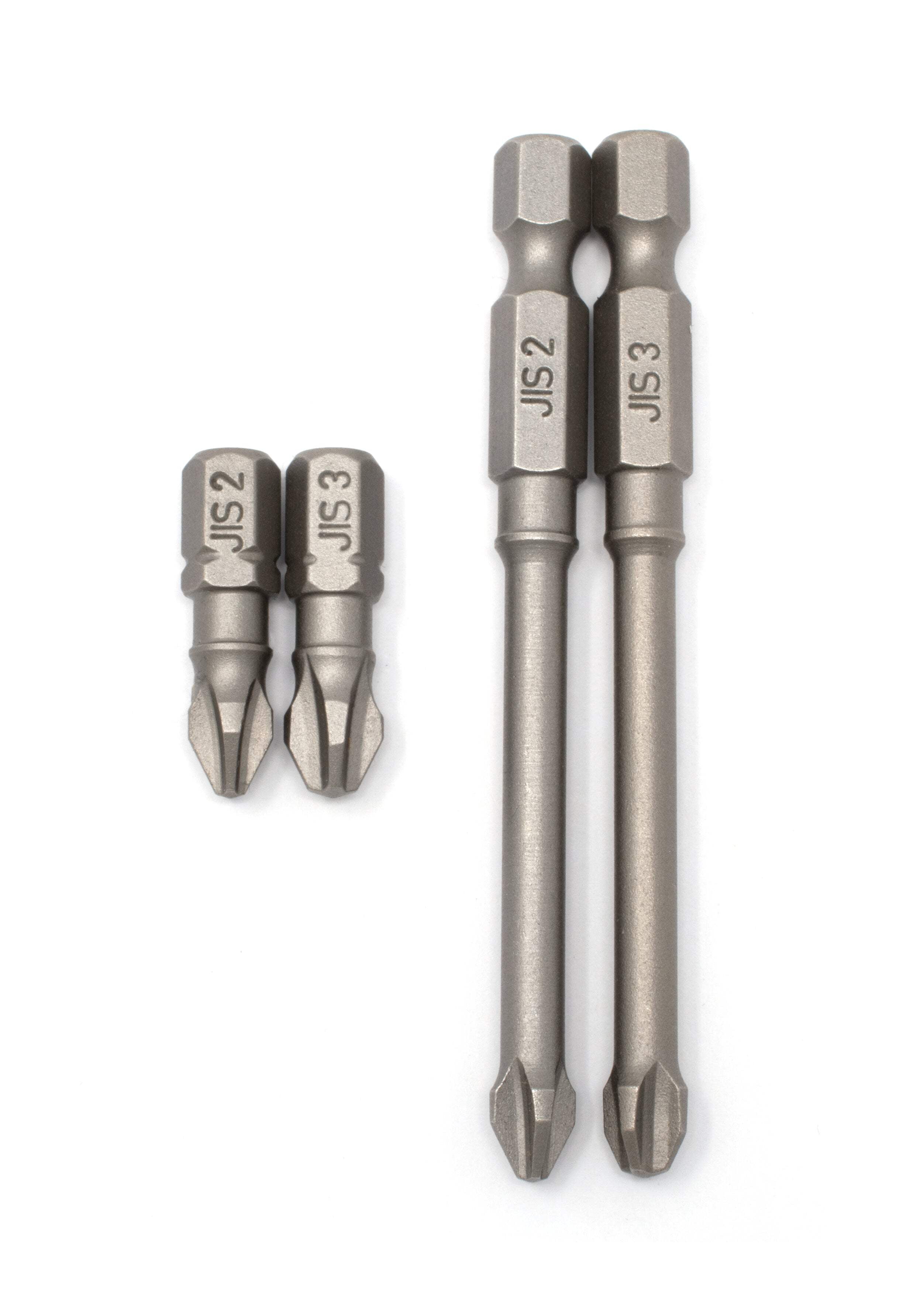 JIS (Japanese Industrial Standard) Screwdriver Impact Bits #2 #3 (Set ...