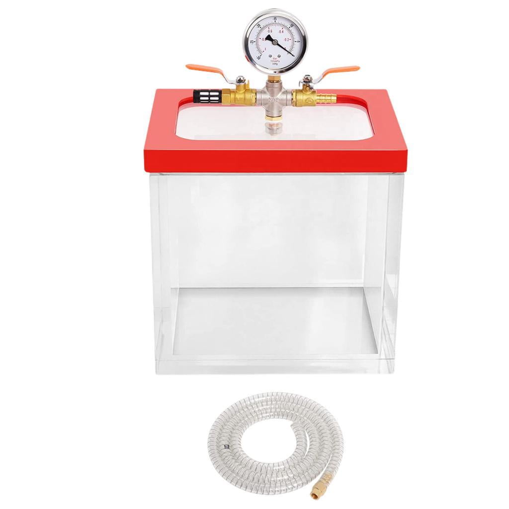 JISADER 2 Gallon Vacuum Chamber Acrylic Clear Bucket for Plaster Epoxy ...