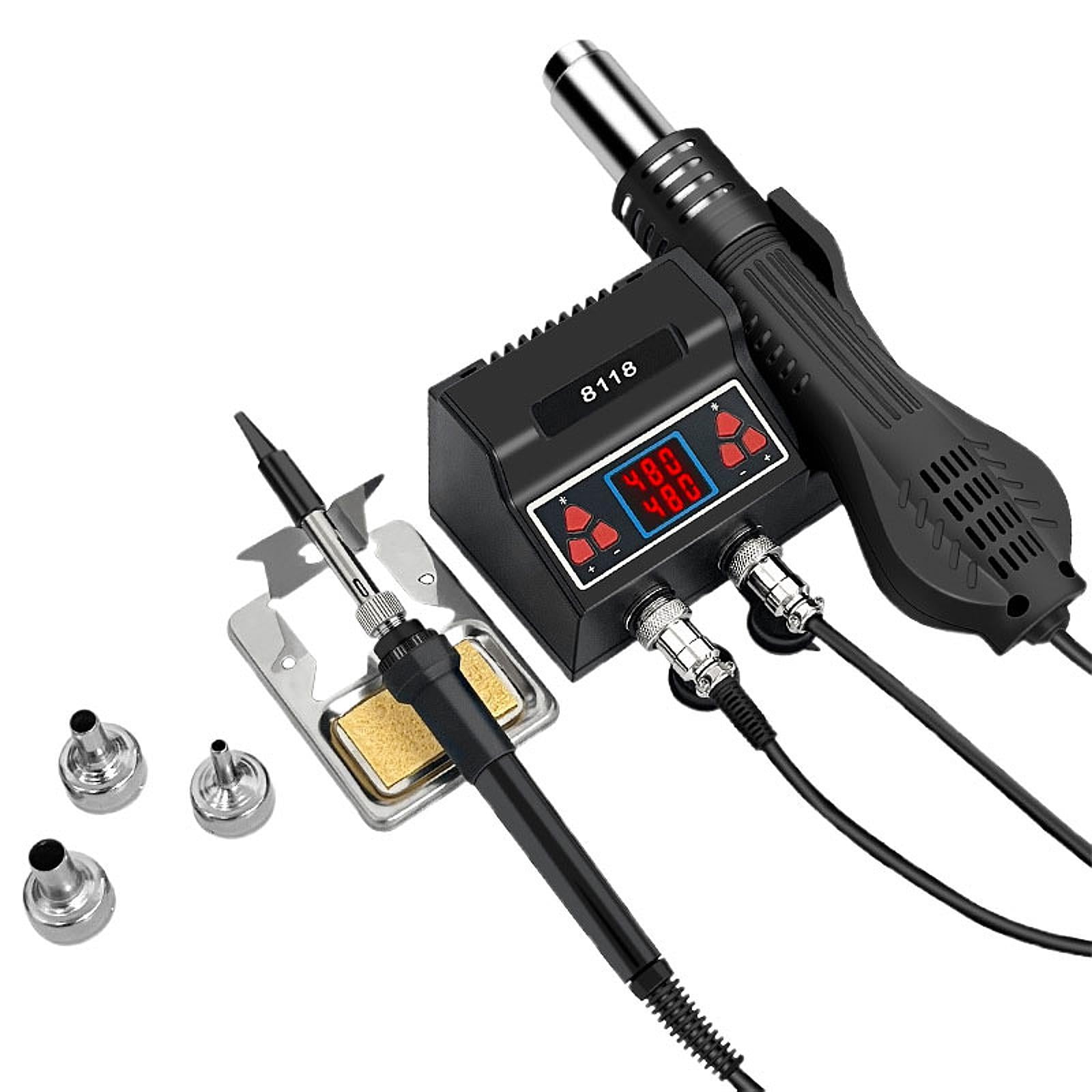 JISADER 2 in 1 Hot Air Rework Soldering Iron Station Phone Solder ...