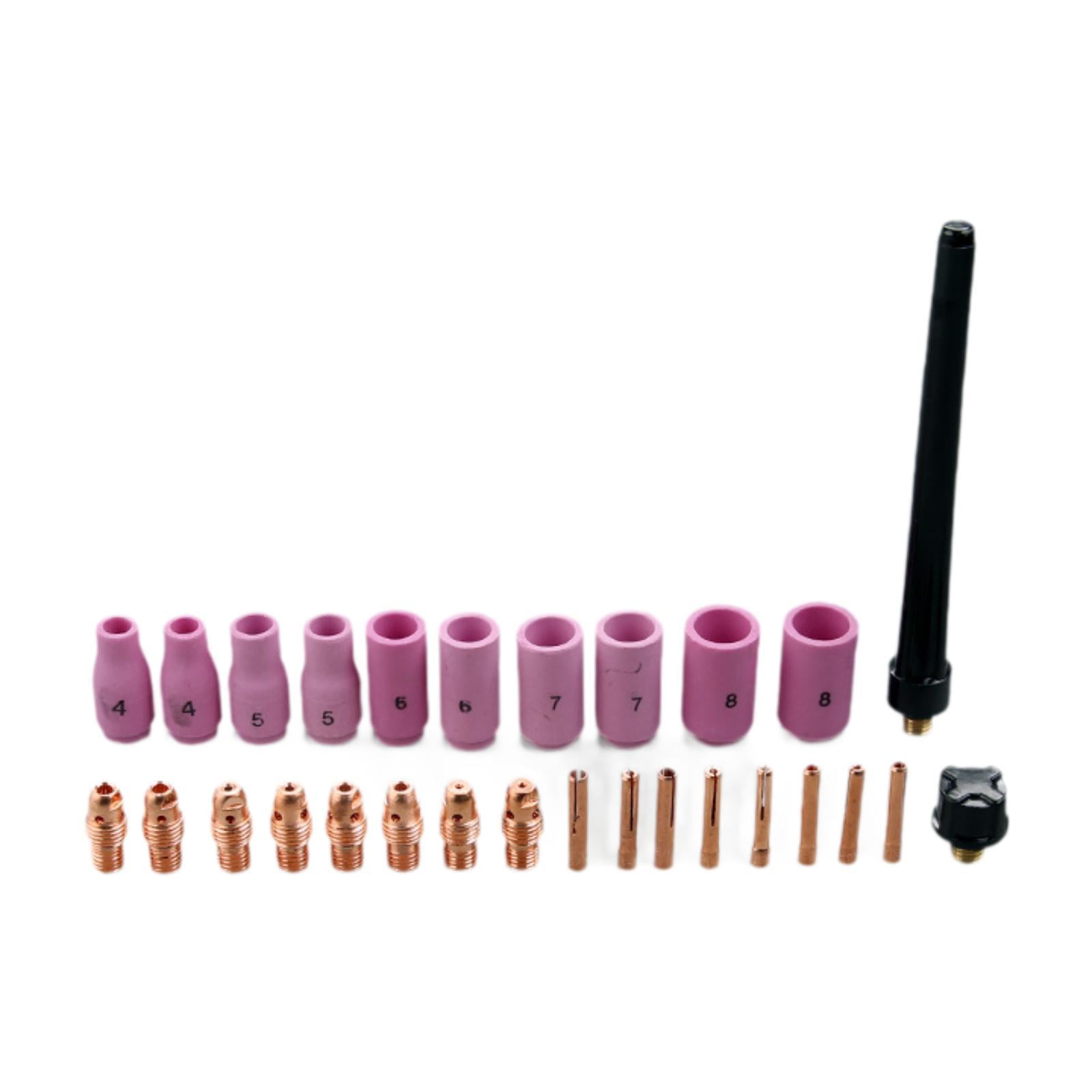 JISADER 28 Pieces TIG Alumina Nozzle Ceramic Cups Accessories Wear ...