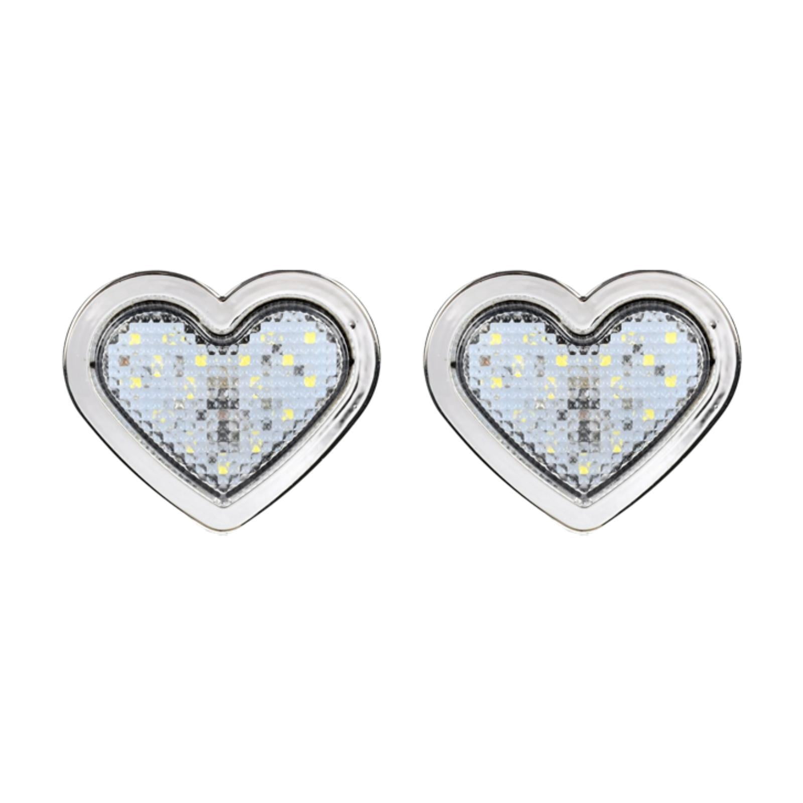 JISADER 2Pcs Generic Heart Shaped Side Markers Lights 24V Taillight LED ...