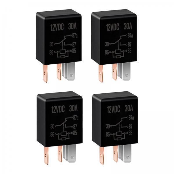 JISADER 5x4 Pieces Automotive Relay 5 Pin 12V 30A Practical ...