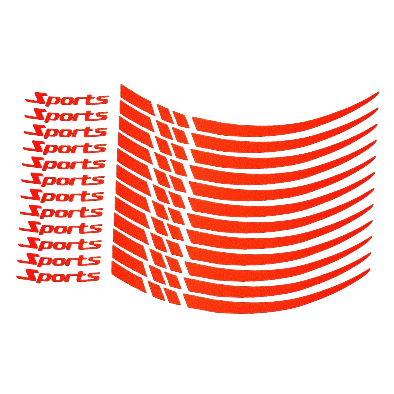 JISADER Car Wheel Hub Stickers Wheel Reflective Stickers Universal ...