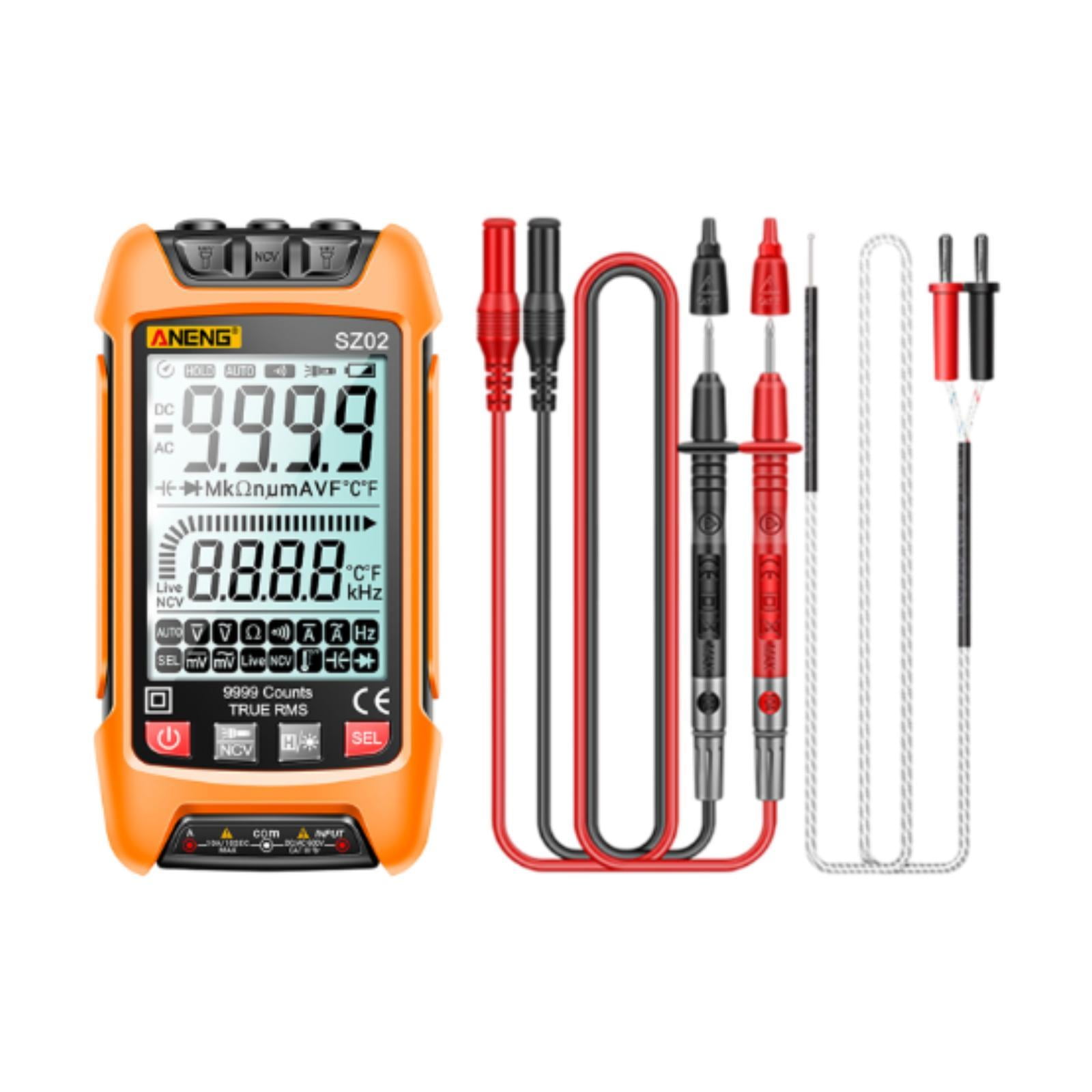 JISADER Digital Multimeter Backlit Screen Effective Voltages Tester for ...