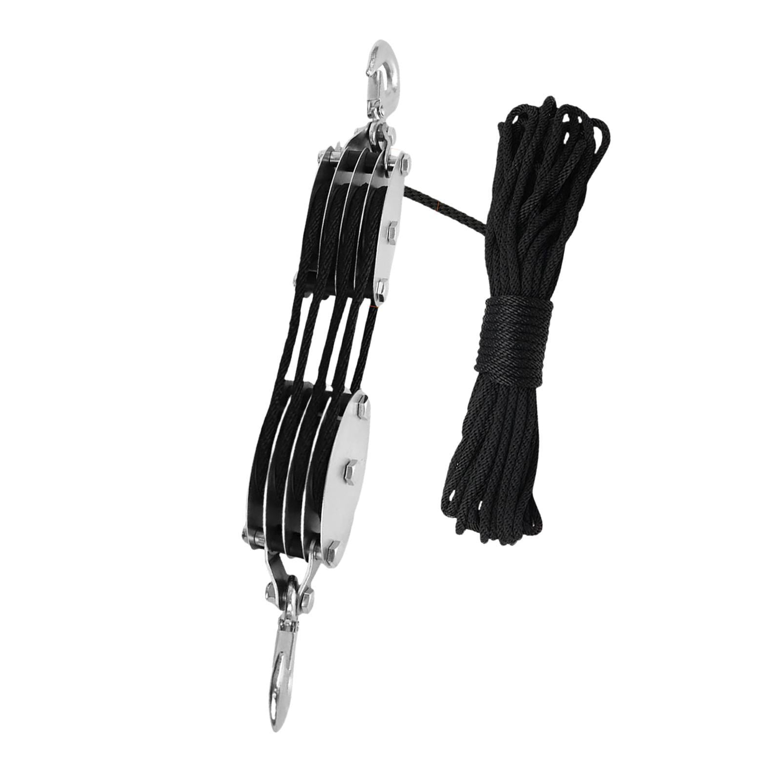 JISADER Rope Lifting Heavy Objects, Sturdy, Metal Wheels Bearing ...