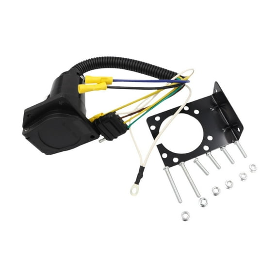 JISADER Universal 7-Way Trailer Harness Adapter with Wiring Harness ...