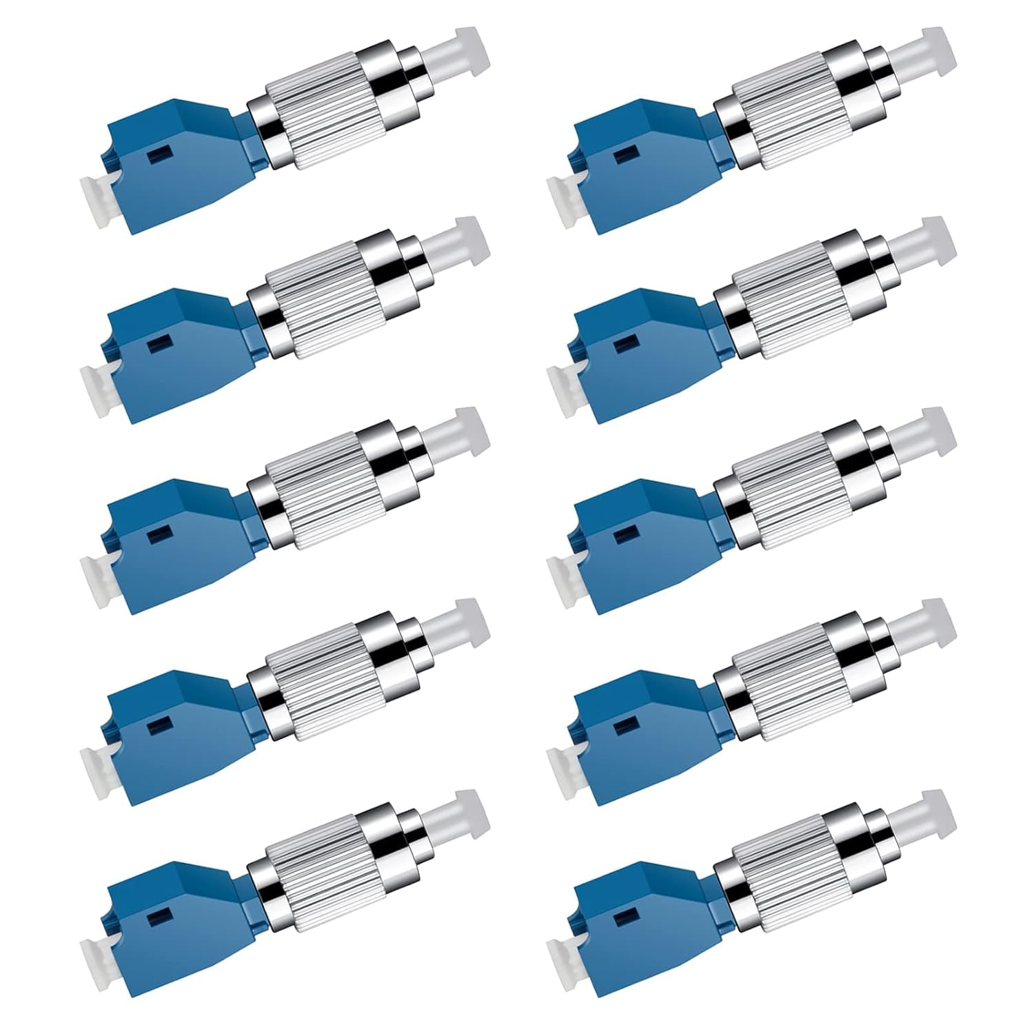 JISBEIFHA 10 Pack FC Male to LC Female Adapter Fiber Optic Connector ...