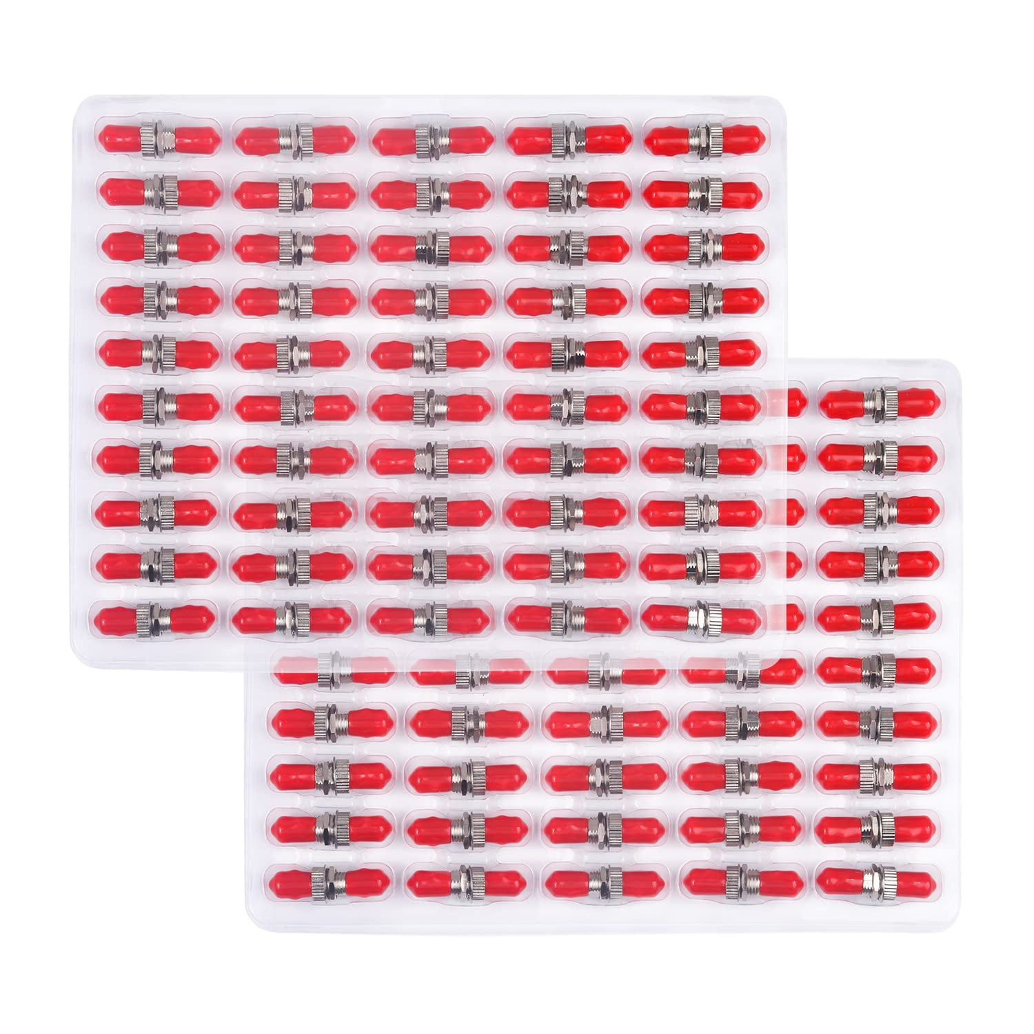 JISBEIFHA 100 Pack Fiber Optical Coupler ST Fiber Optical Cable Barrel ...