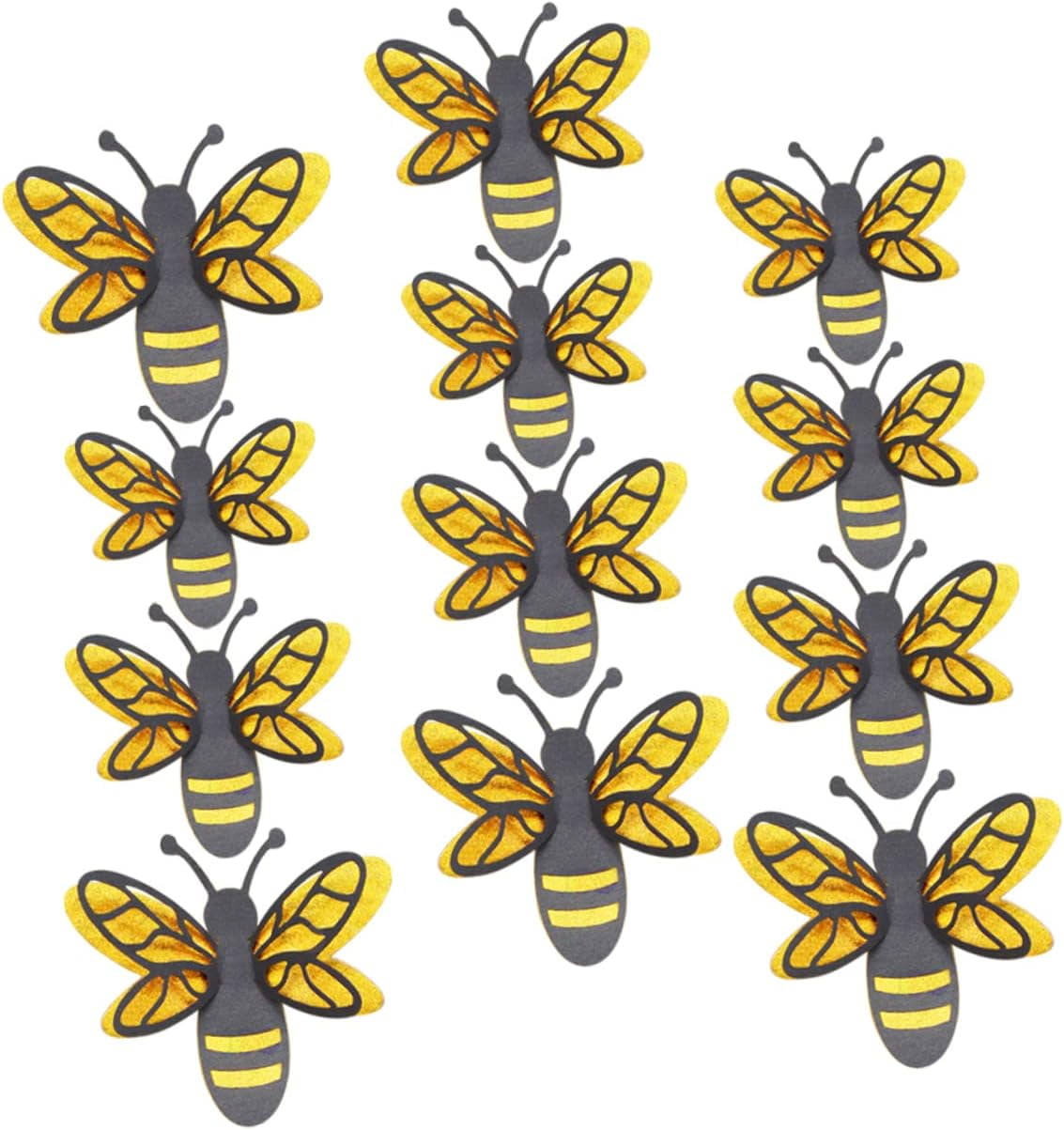 JISBEIFHA 12 Pcs Simulation Bee Stickers Honey Bee Clings Bee Party ...
