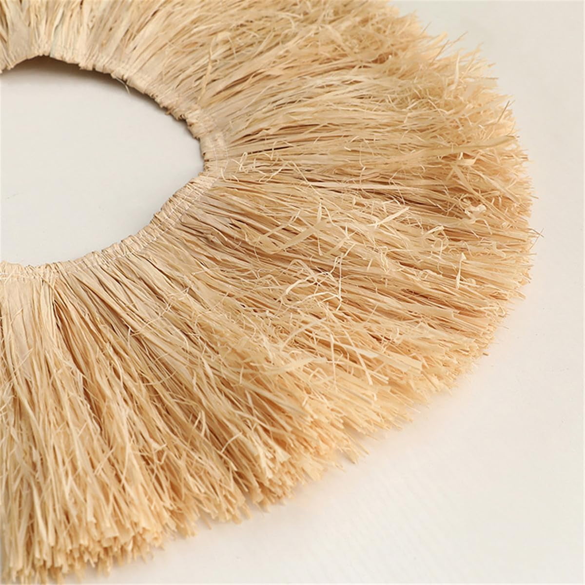 JISBEIFHA 2 Meter Natural Raffia Paper Ribbon Straw Tassels, Raffia ...