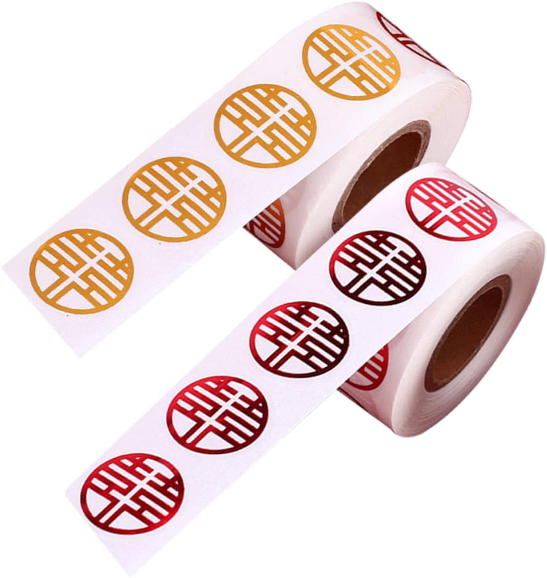 JISBEIFHA 2 Rolls Self-adhesive Double Happiness Stickers Chinese Decor ...