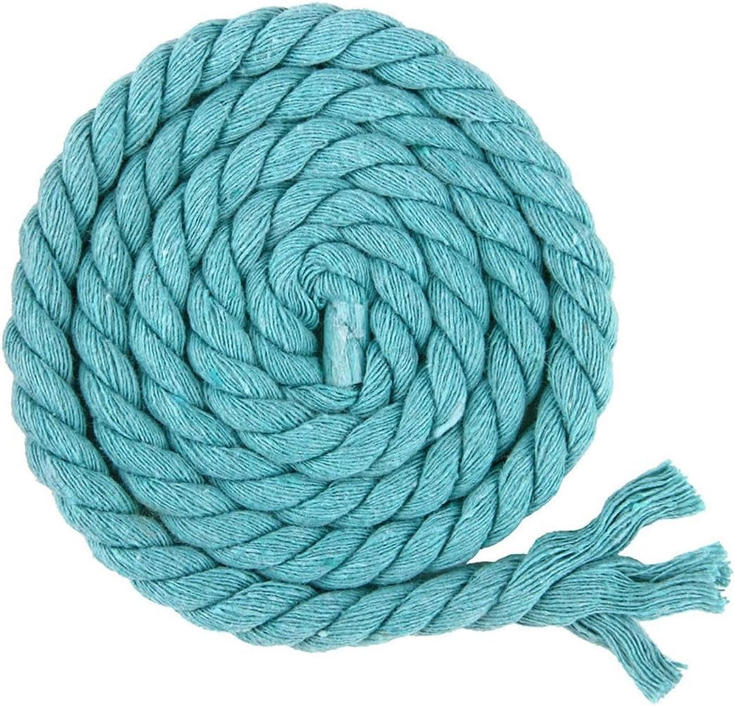 JISBEIFHA 21.8 Yards Natural Cotton Rope, Soft 3 Strand Twisted Rope ...