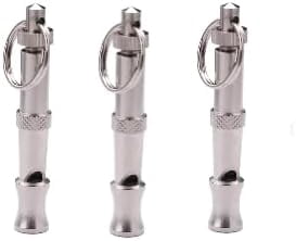 JISBEIFHA 3Pcs Silver Adjustable Ultrasonic Dog Whistle,Portable ...