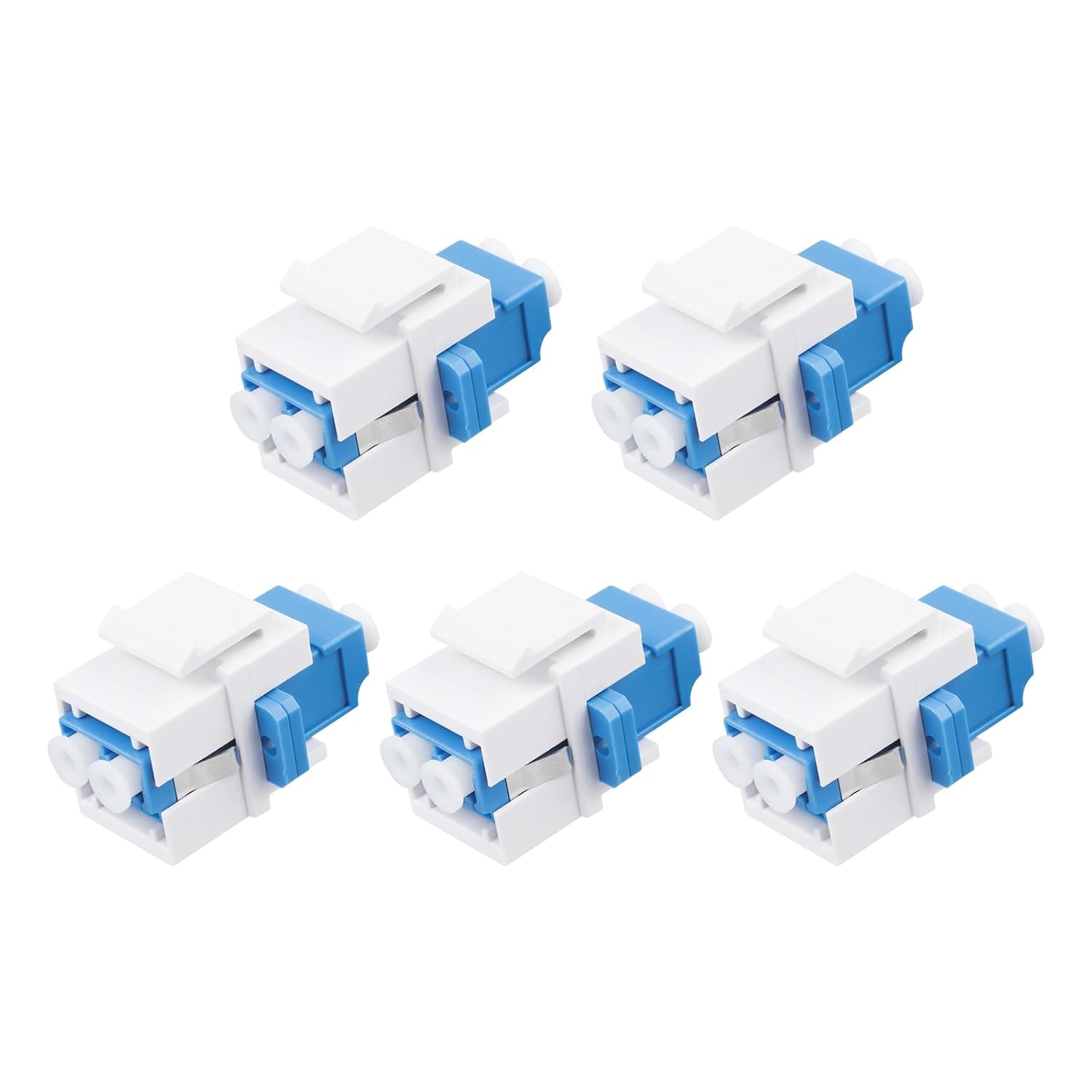 JISBEIFHA 5 Pack LC/UPC Fiber Optic Coupler Keystone Jack Modular for ...