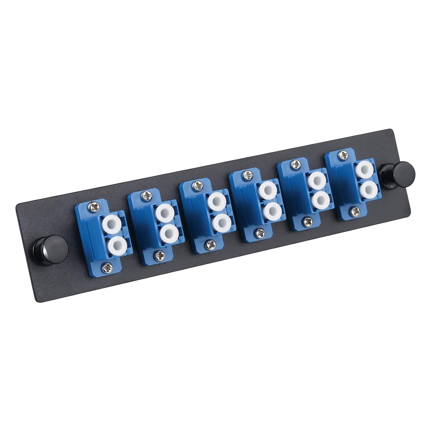 JISBEIFHA 6 Duplex LC/UPC Fiber Patch Panel with Duplex Singlemode Blue ...