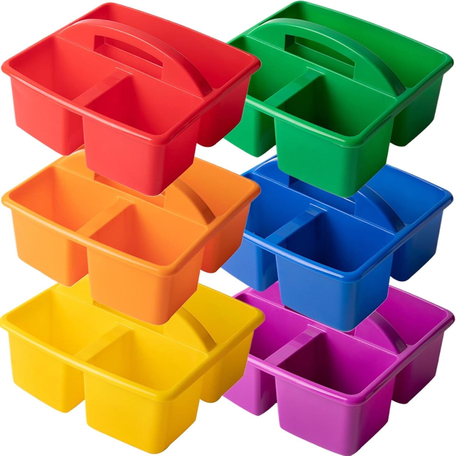 JISBEIFHA 6 Pcs Storage Caddy,Classroom Caddy Portable Divided 9.1x8 ...