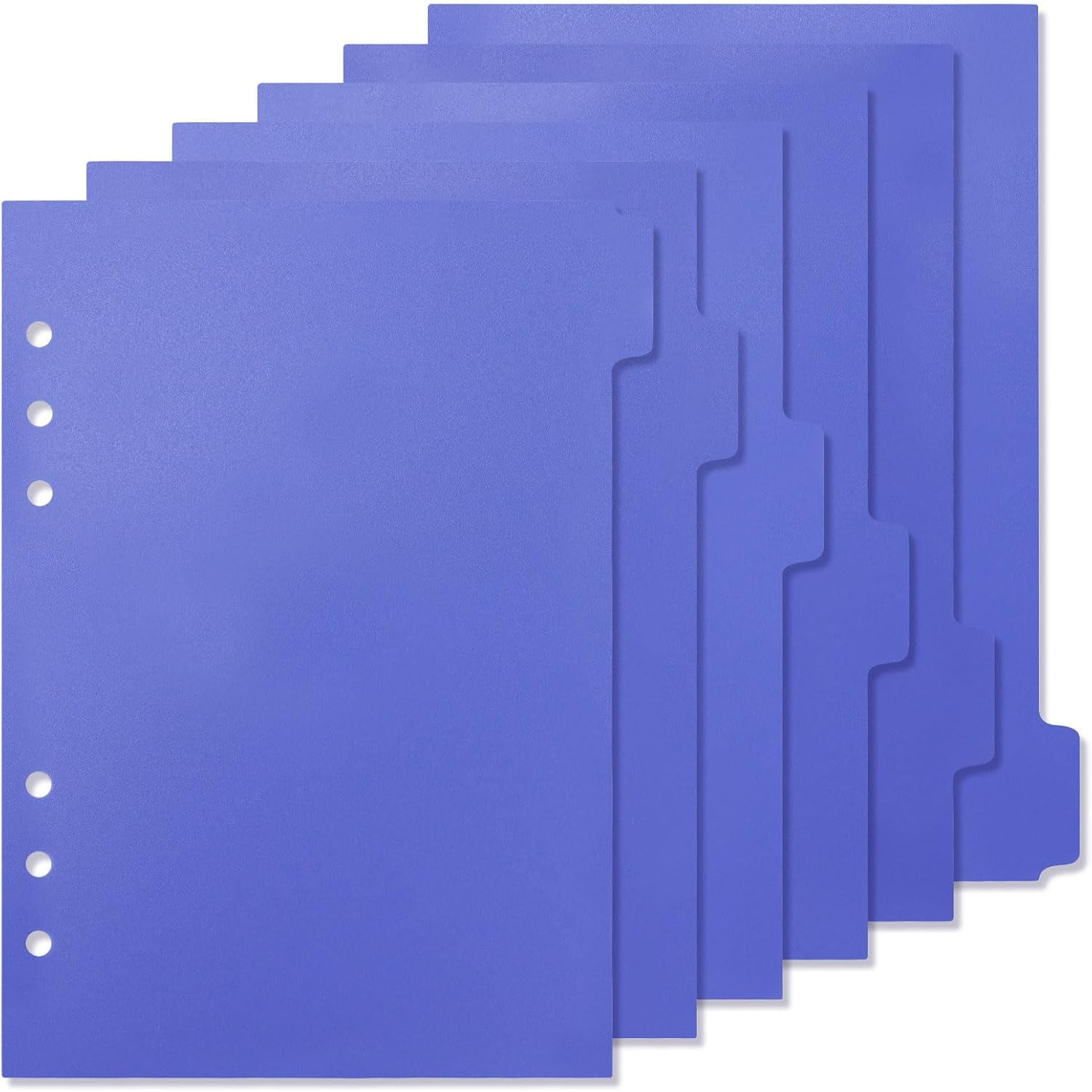 JISBEIFHA Blue Binder Dividers Set PVC Binder Divider Page with 6-Tab ...