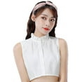 JISBEIFHA Cotton Fake Collar Ruffle Dickey Collar Detachable Half Top ...