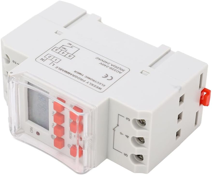 JISBEIFHA Digital LCD 1 Second Timing Programmable DIN Rail Timer Time ...